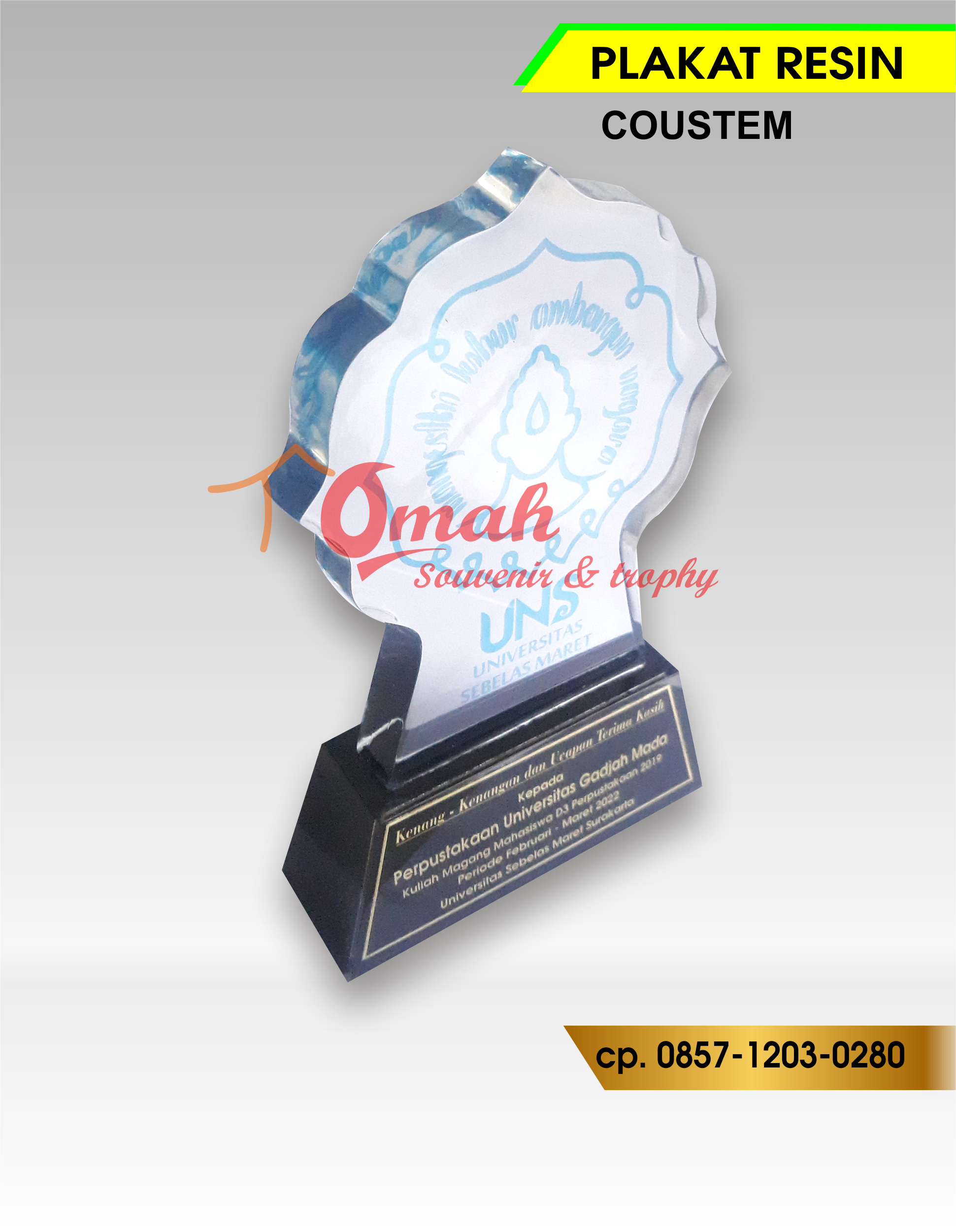 Plakat Resin UNS - Vandel Plakat - vandel resin - uns surakarta